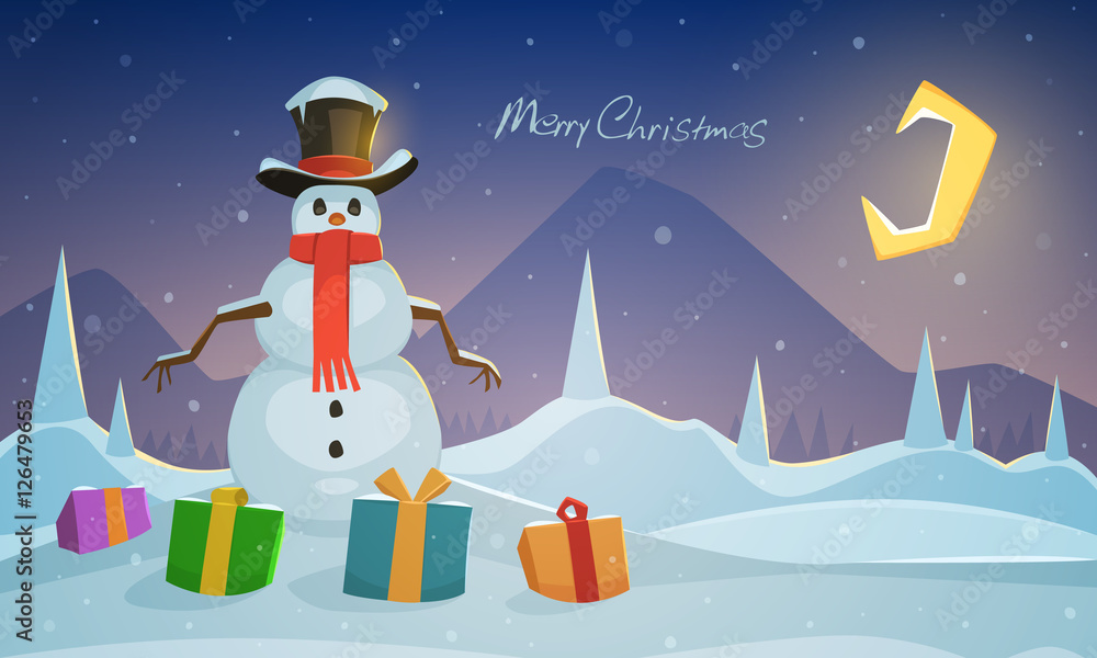 Snowman Stock Vector | Adobe Stock
