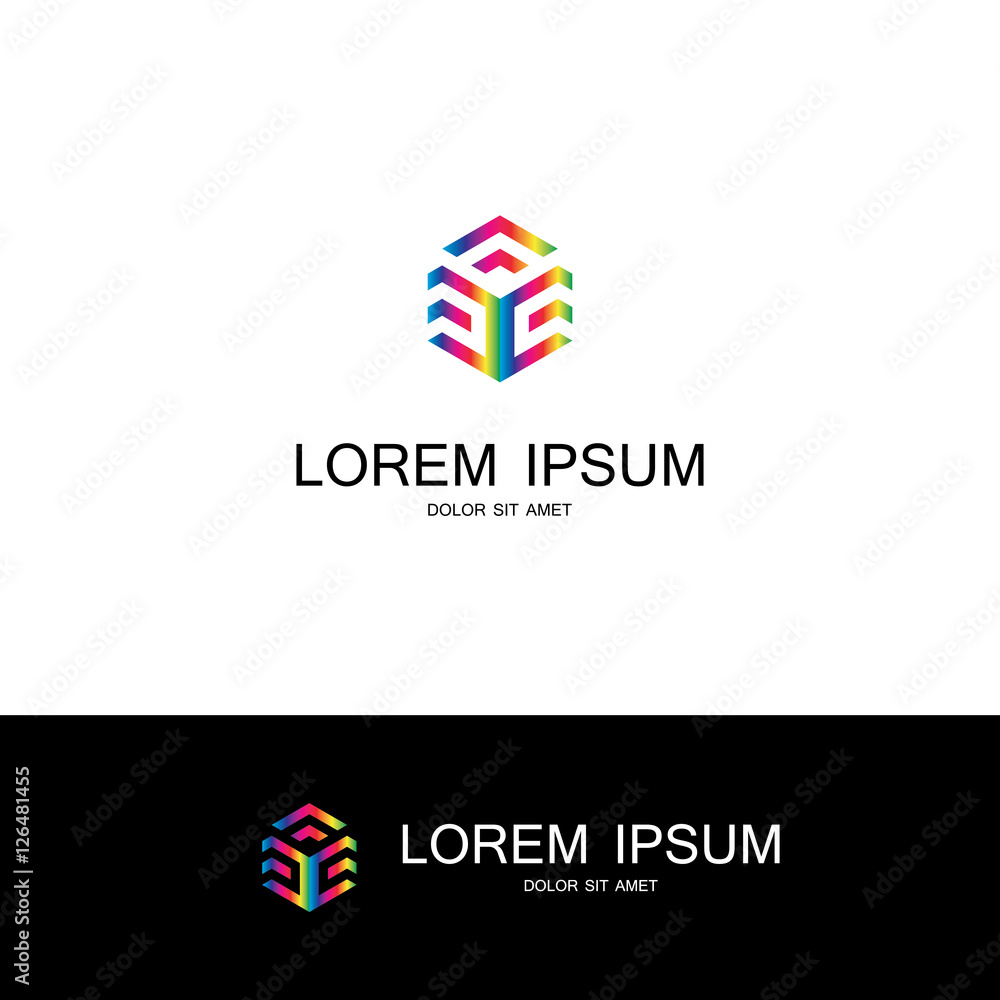 polygon technology logo Stock Vector | Adobe Stock