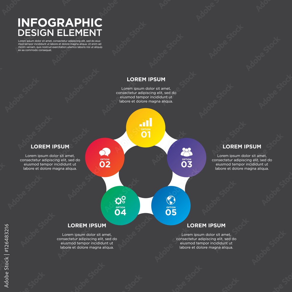 Infographic business report template layout design element vector ...