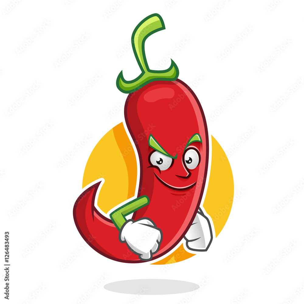 Confidence chili pepper mascot, chili pepper character, chili pepper ...