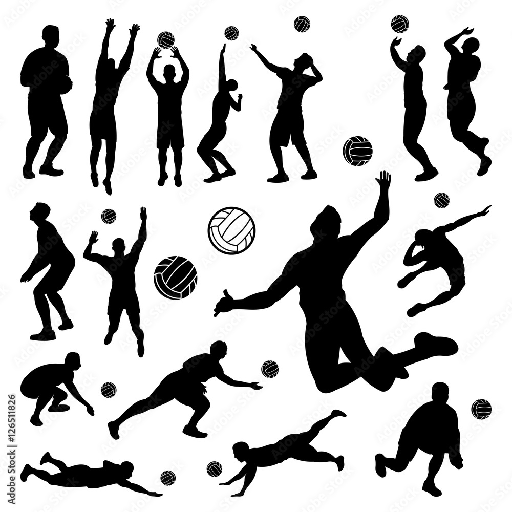 Volleyball Player Setting Silhouette
