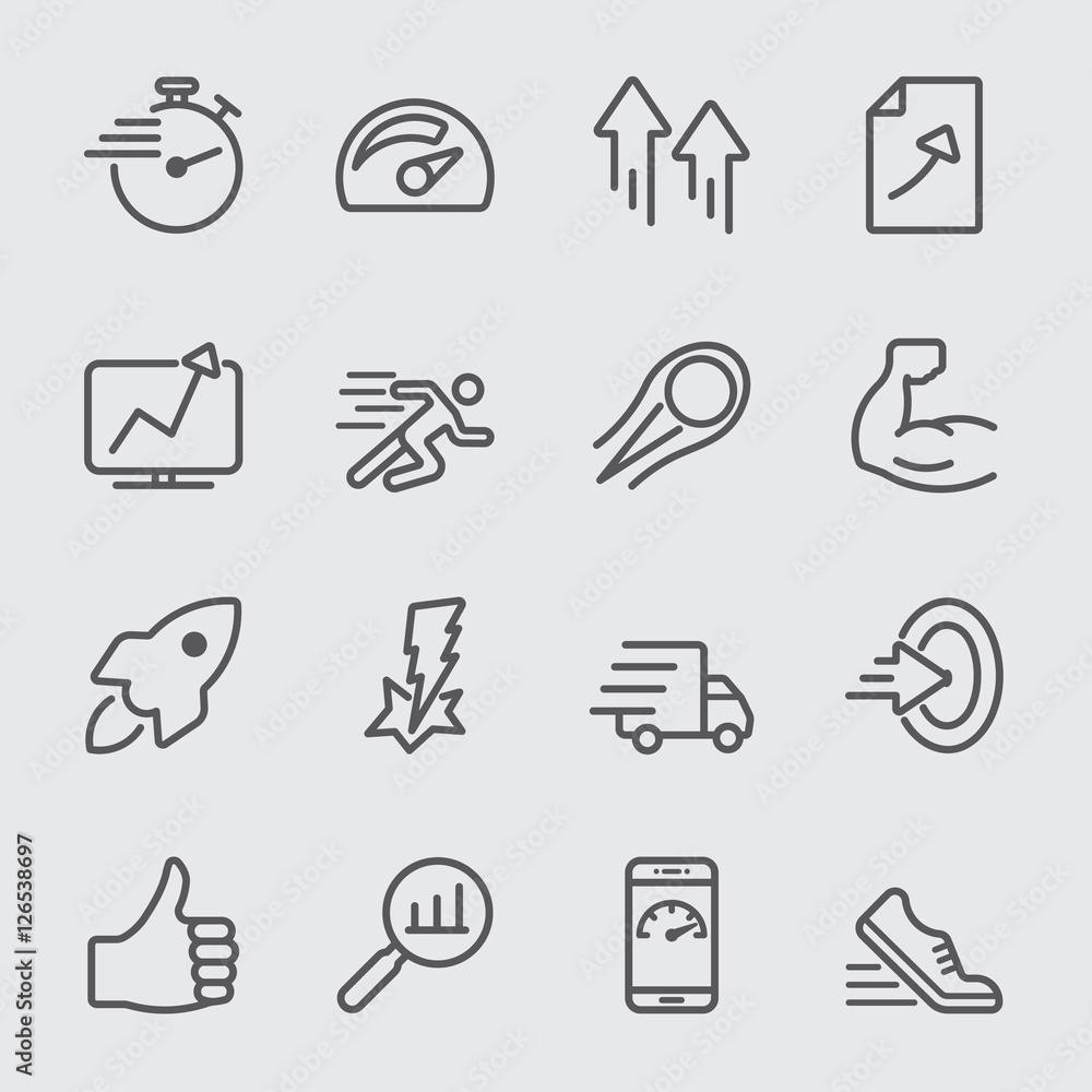 Performance line icon Stock Vector | Adobe Stock