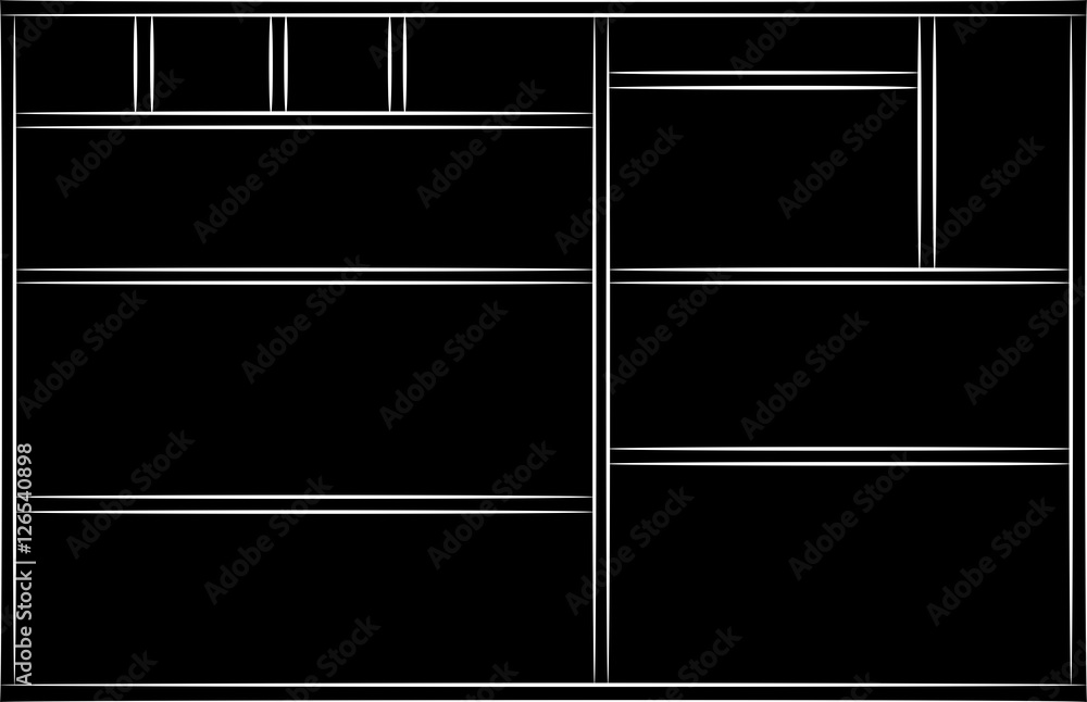 Silhouette of empty shelves Stock Vector | Adobe Stock
