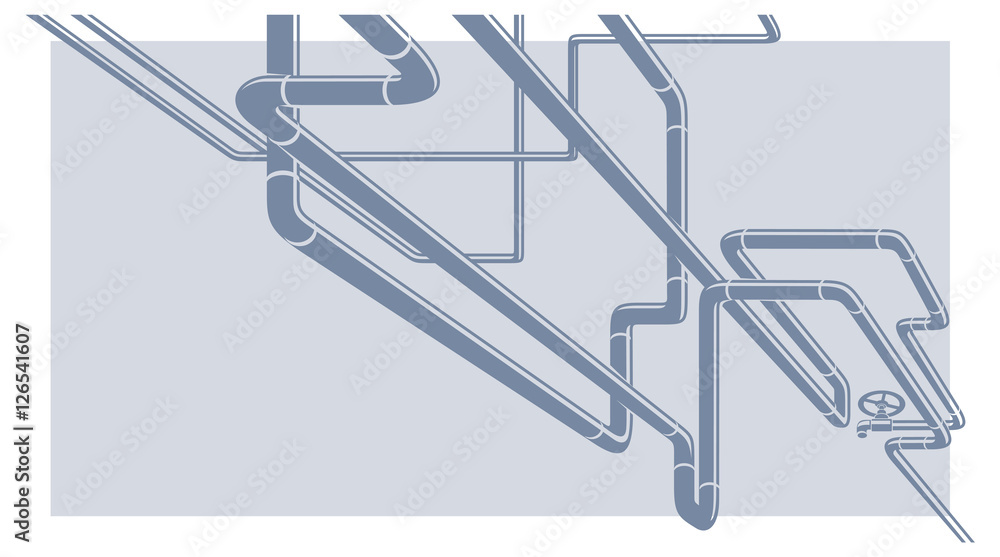 Industrial Vector pipeline construction Stock Vector | Adobe Stock