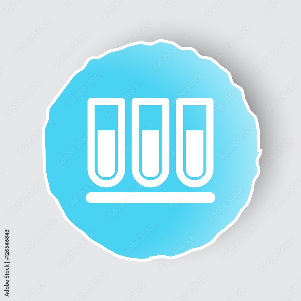 Test Tube Icon Blue