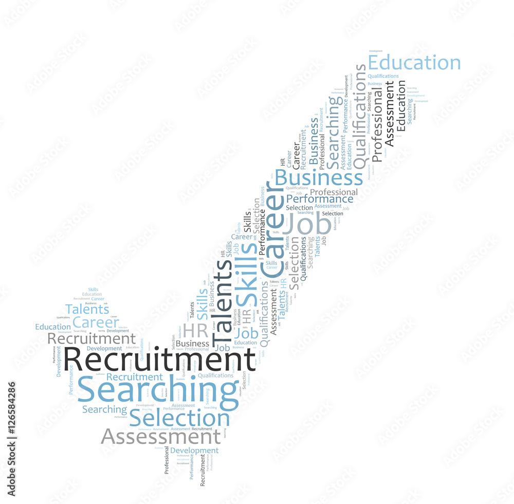 Recruitment word cloud ilustración de Stock | Adobe Stock