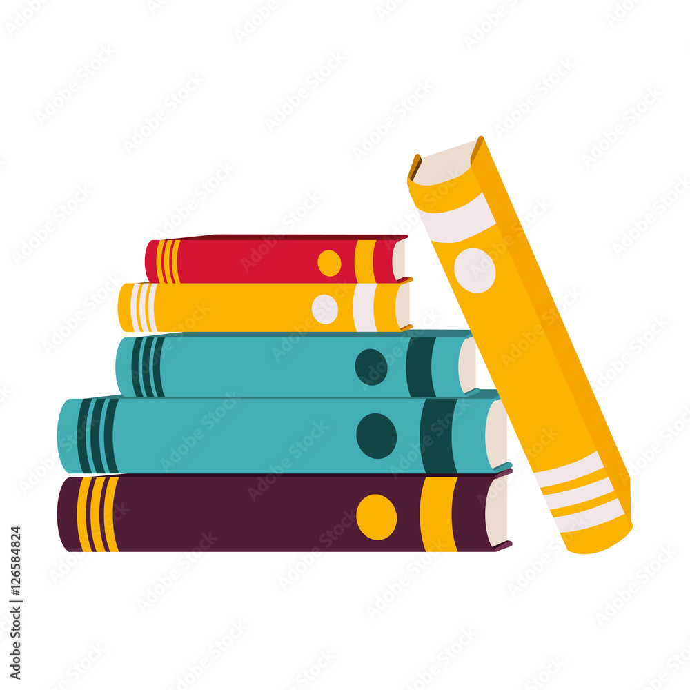 academic book icon over white background. Learning knowledge and ...