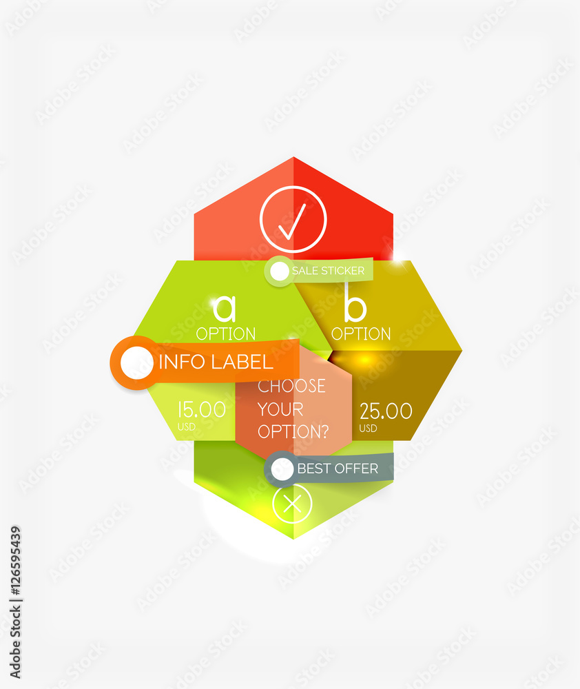 Paper infographic template Stock Vector | Adobe Stock