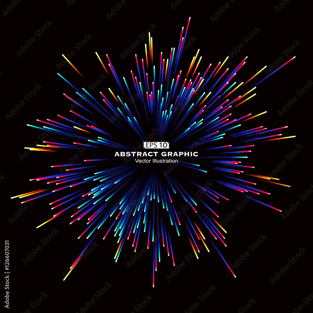 Dot and line consisting of radial abstract graphics. Stock Vector ...