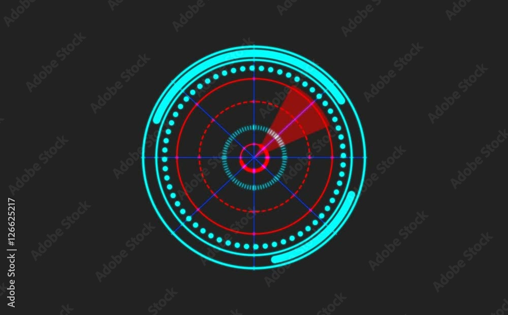 UI interface round element. radar. Technology rotating elements. Stock ...