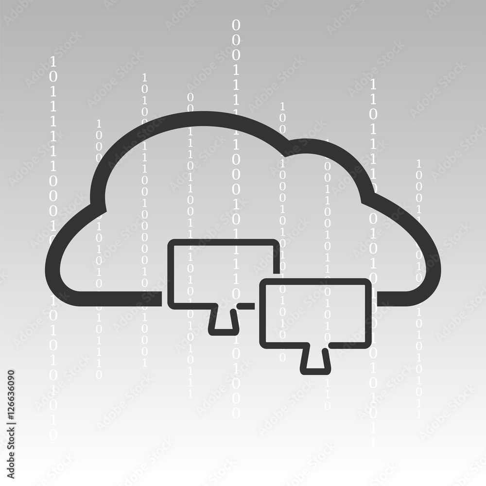 Cloud computing Symbol Stock Vector | Adobe Stock