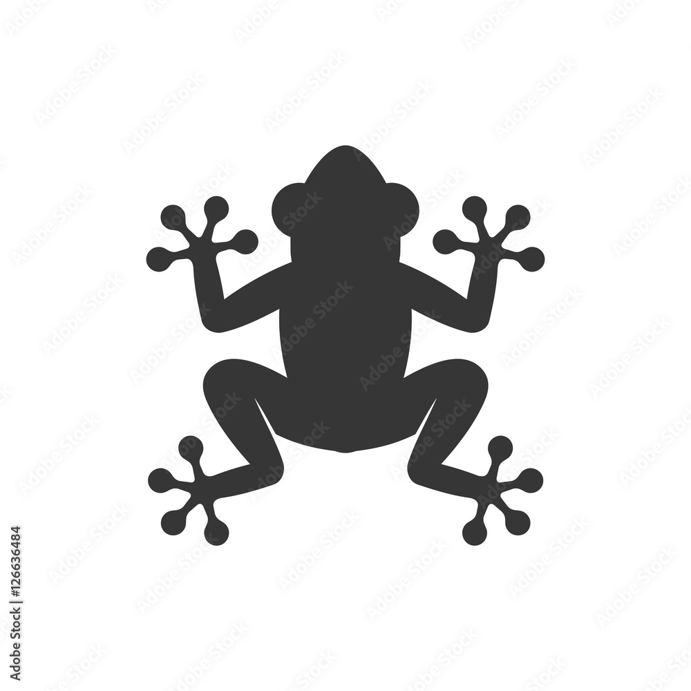 Frog Icon Logo on White Background. Vector Stock Vector | Adobe Stock
