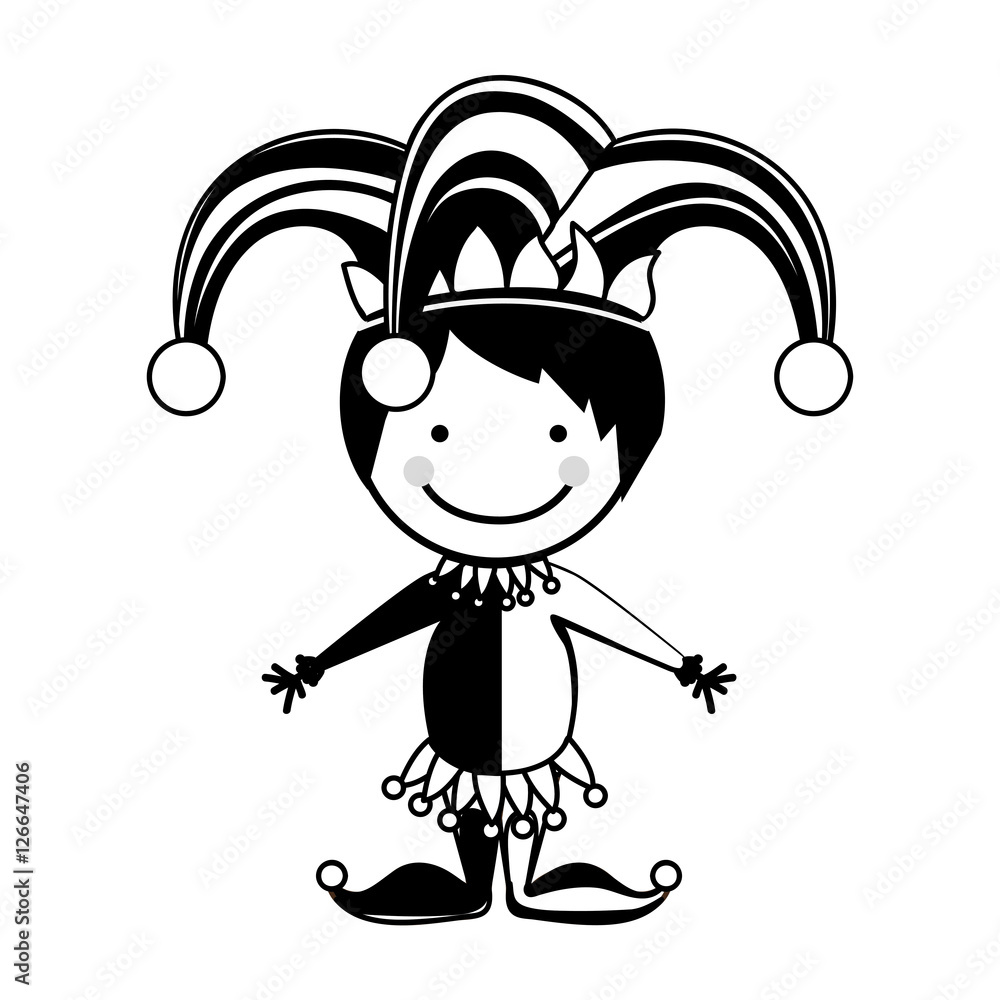 Vettoriale Stock harlequin character icon image vector illustration ...