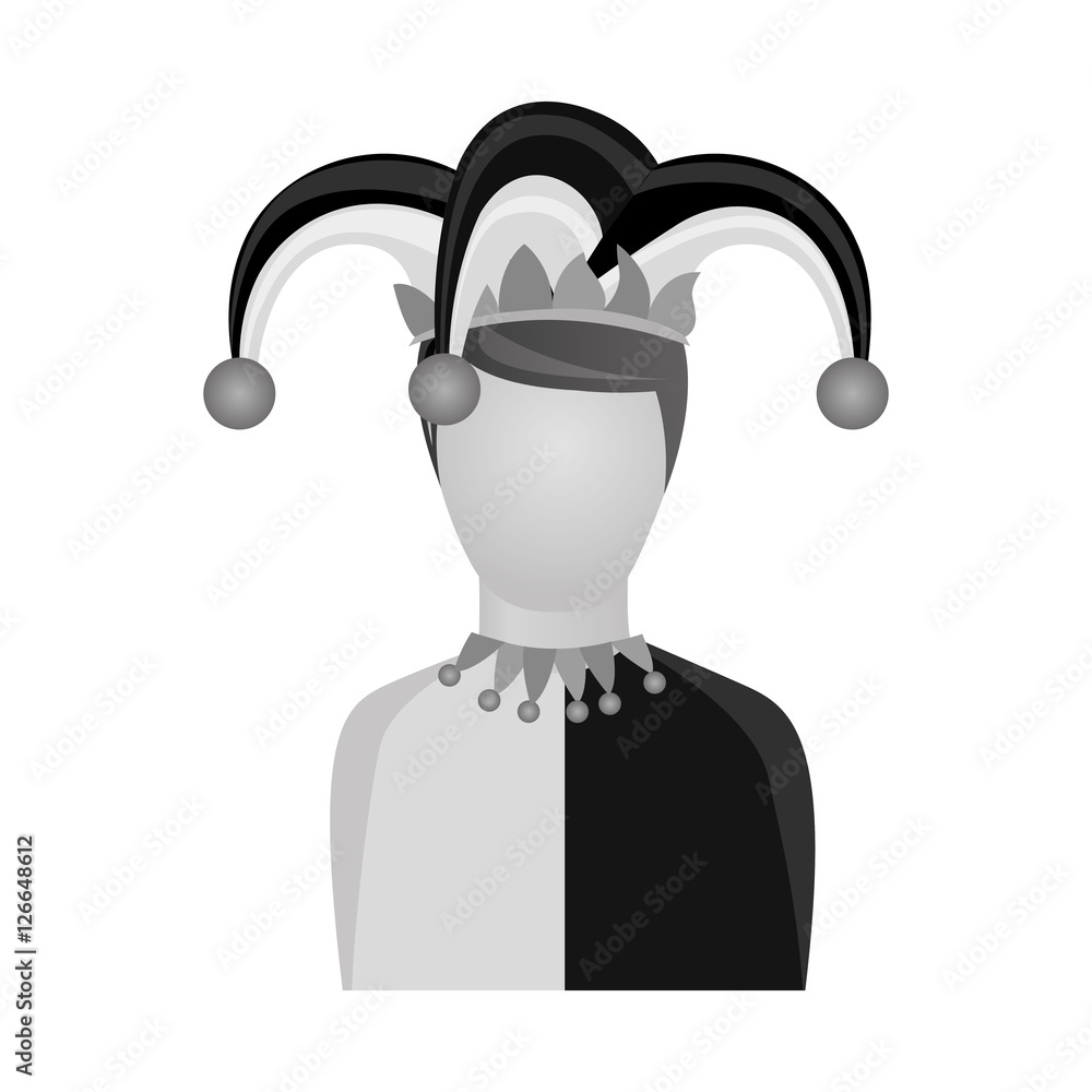 harlequin character icon image vector illustration design vector de ...