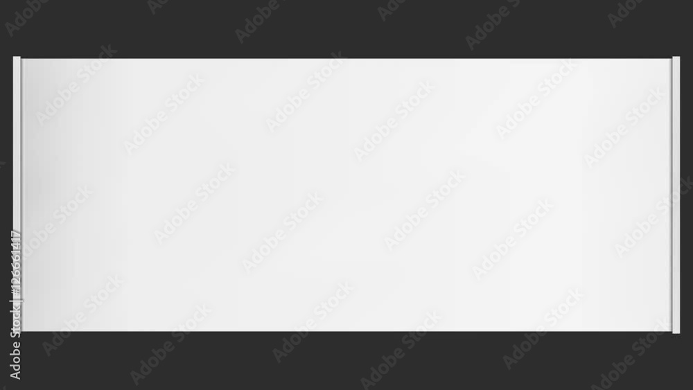 Horizontal roll blank banner on black background. Place for any message ...