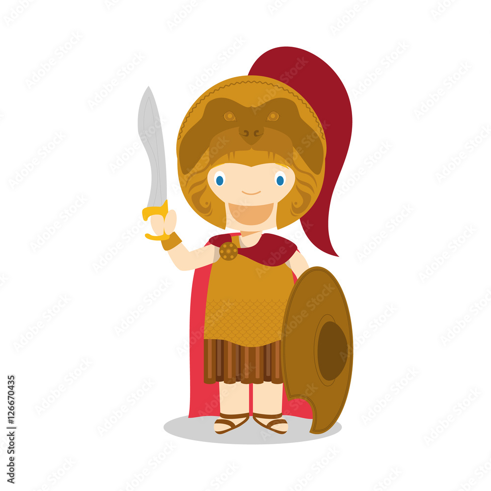 Alexander The Great cartoon character. Vector Illustration. Kids ...