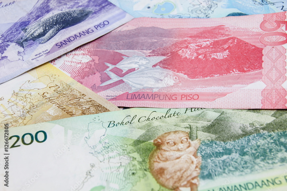 Piso currency of Philippine. Stock Photo | Adobe Stock
