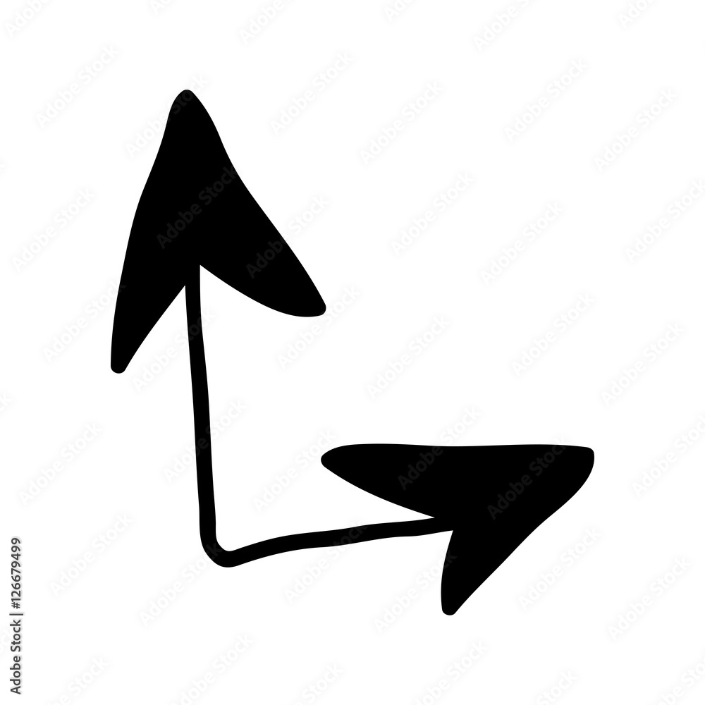 scribble arrow icon image vector illustration design Stock Vector ...