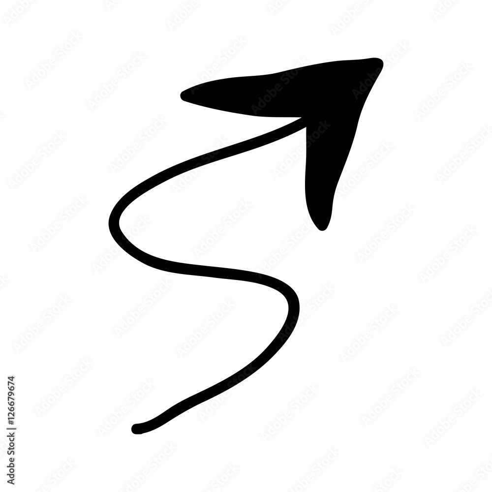 scribble arrow icon image vector illustration design Stock Vector ...