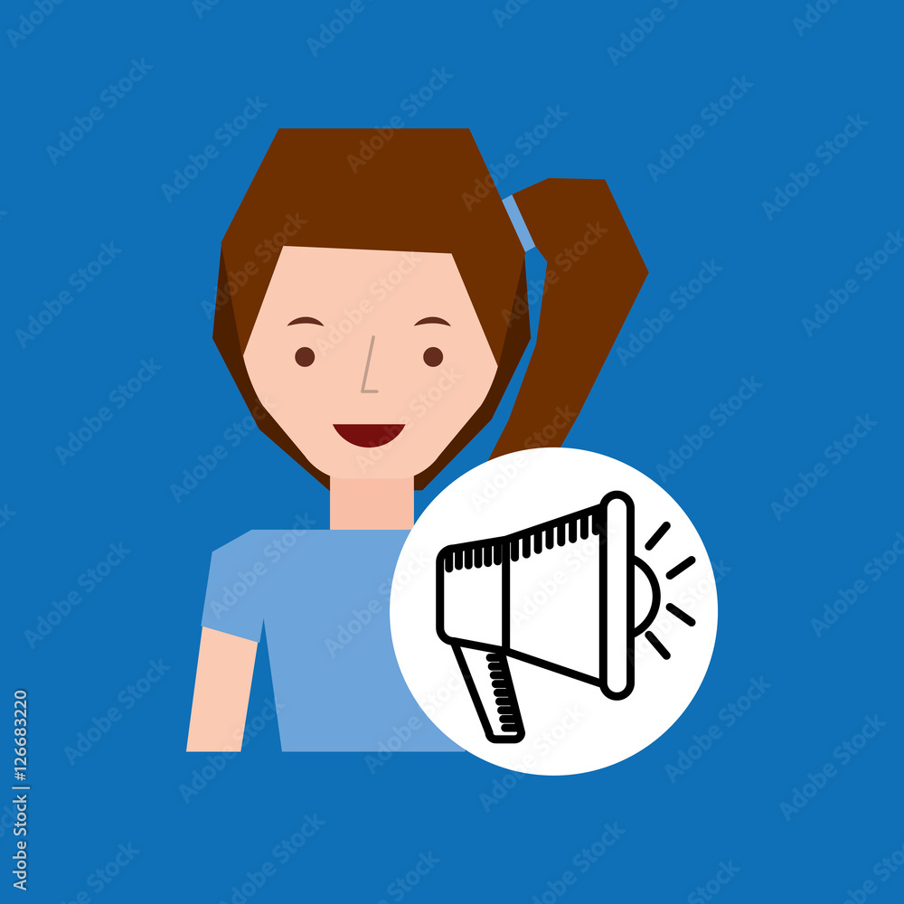 character hand draw speaker icon graphic vector illustration eps 10 ...