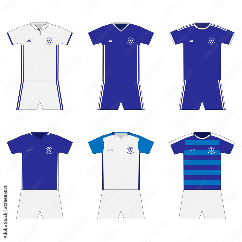 Football kit. template. set Stock Vector | Adobe Stock