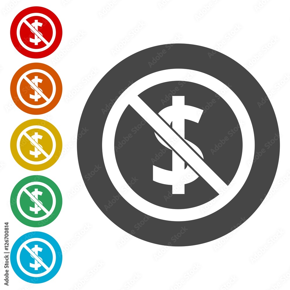 No money sign icons set Stock Vector | Adobe Stock