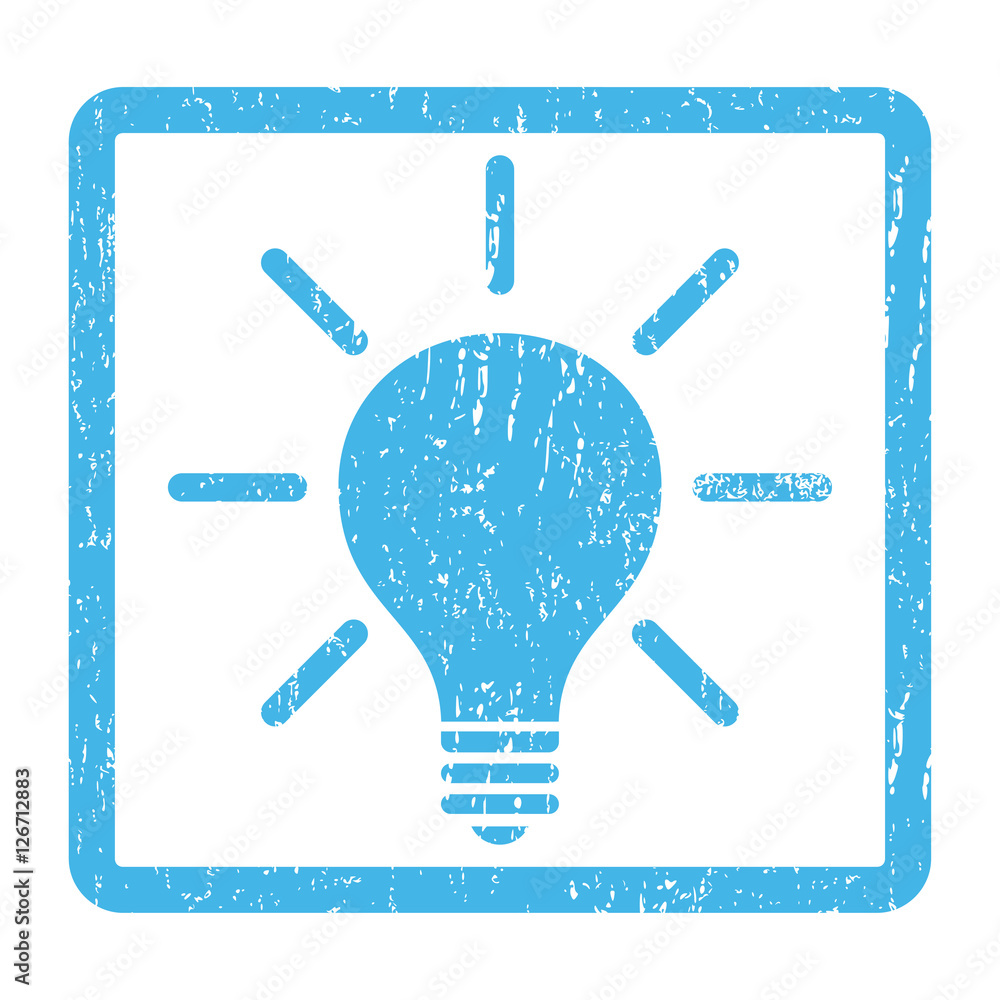 Vecteur Stock Light Bulb rubber seal stamp watermark. Vector icon ...