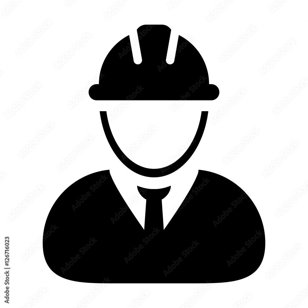 Construction Worker, Employee, Engineer, Person Vector Icon ...
