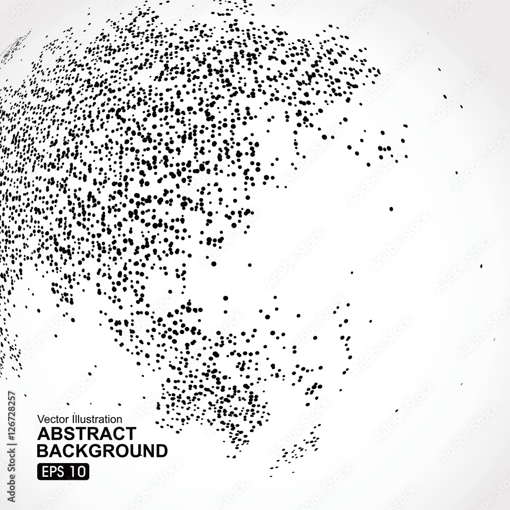 Dots three-dimensional map of the world, abstract graphics. Stock ...