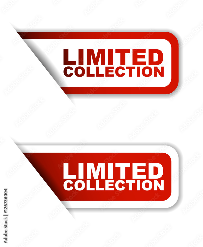 red vector limited collection, sticker limited collection, banner ...