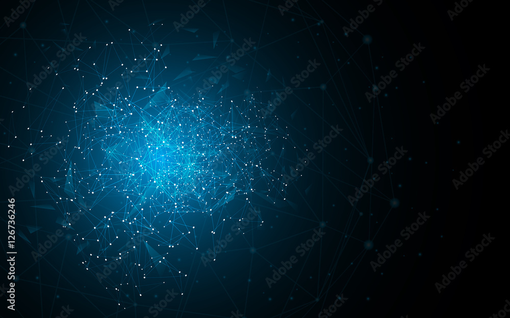 abstract science sci fi geometric polygonal connection pattern design ...