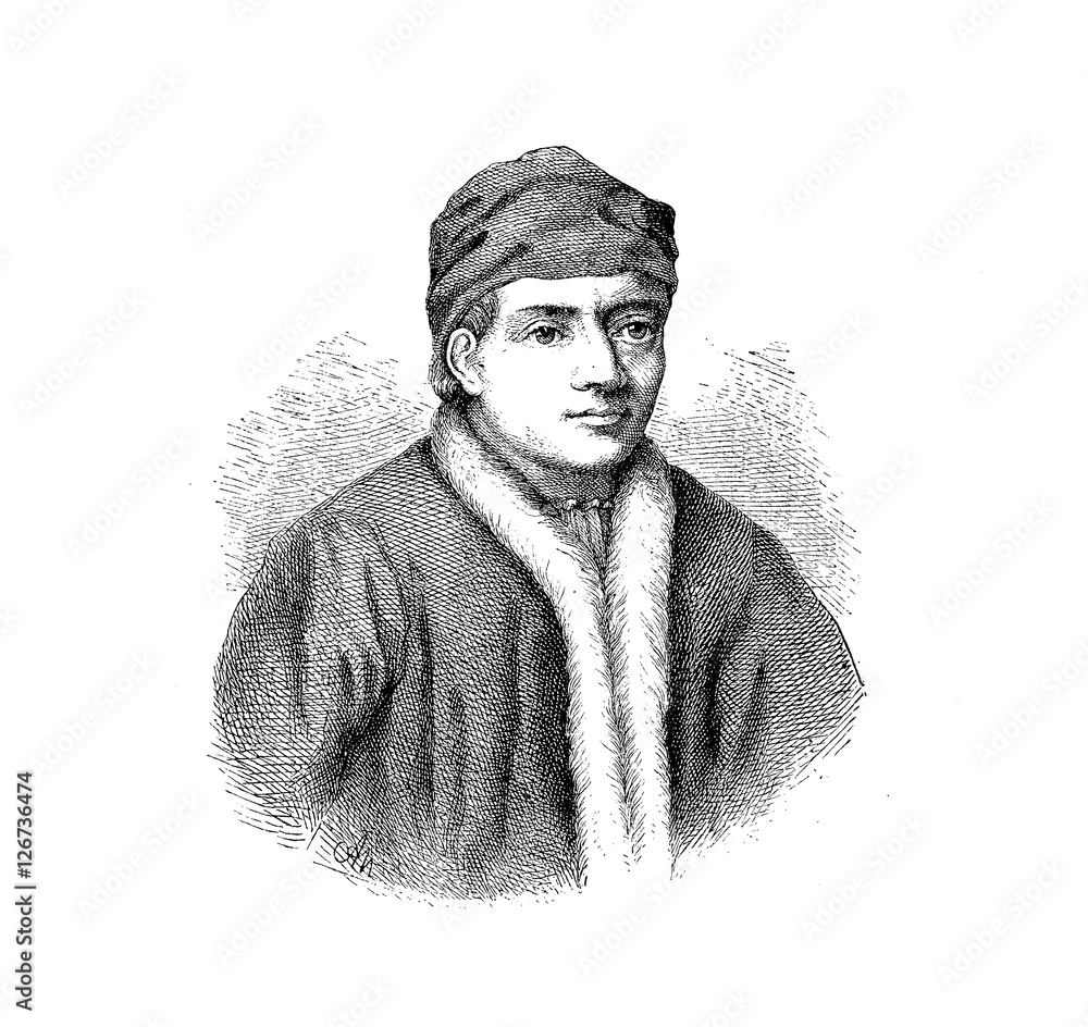 XV century, portrait of Johannes Müller von Königsberg known as ...