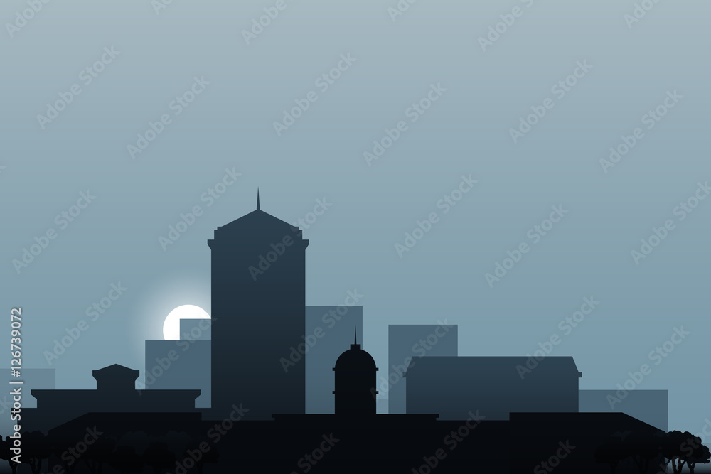 Montgomery skyline. The capital of the U.S. state of Alabama. City ...