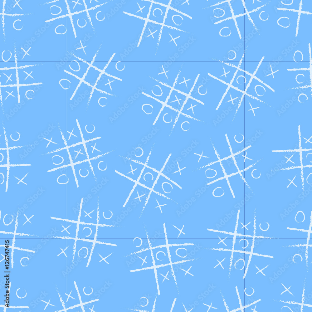 Seamless repeating pattern of the game Tic Tac Toe.Vector Stock Vector ...