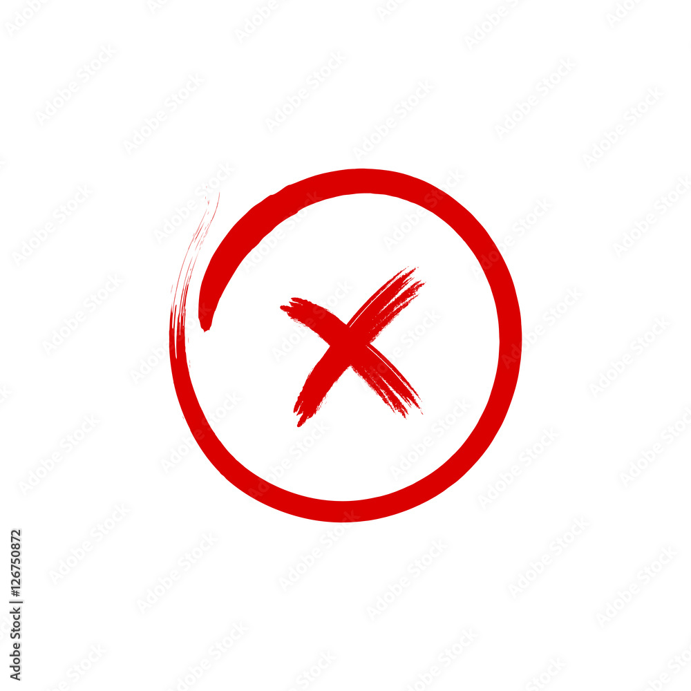 Red X Icon Vector