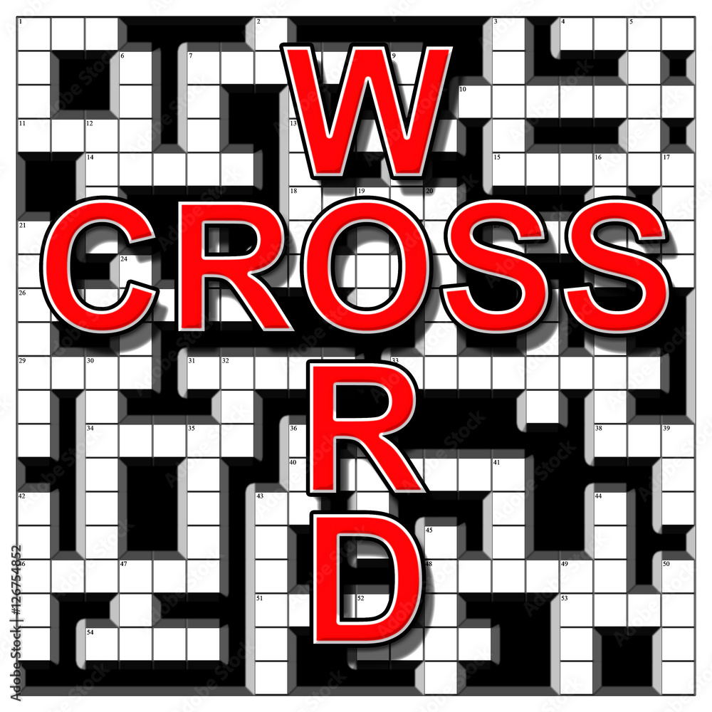 Crossword puzzle with text Stock Illustration | Adobe Stock