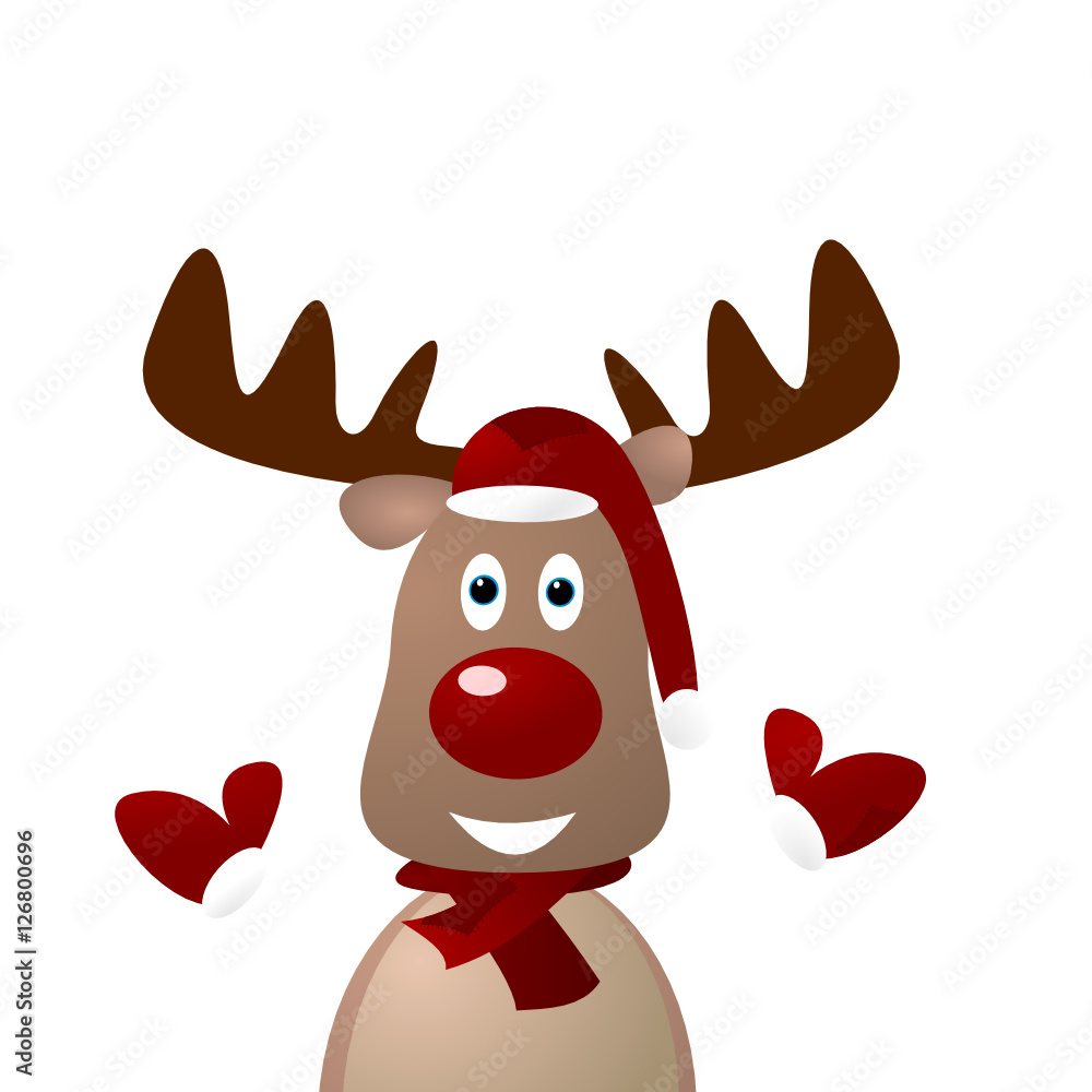 Rentier Rudolph Stock Vector | Adobe Stock