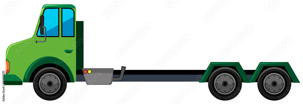 Lorry truck without container box Stock Vector | Adobe Stock