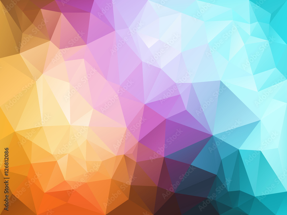 Stockvector vector abstract irregular polygon background with a triangle pattern in light pastel ...