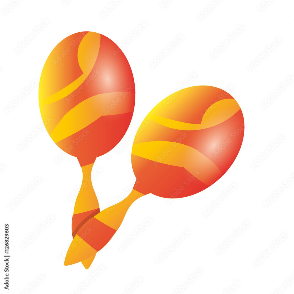 maracas music instrument icon vector illustration graphic design Stock ...