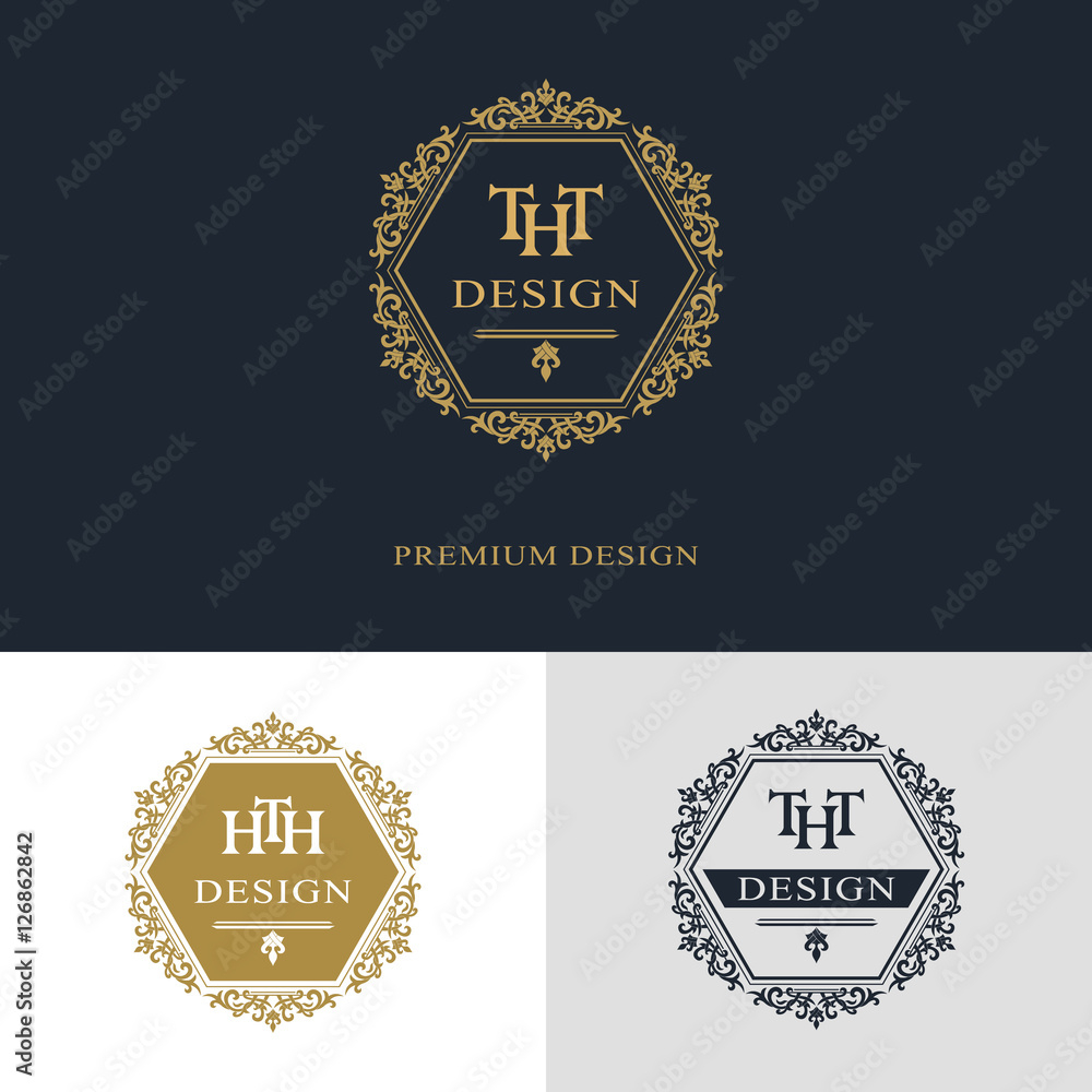 Monogram design elements, graceful template. Calligraphic elegant line ...