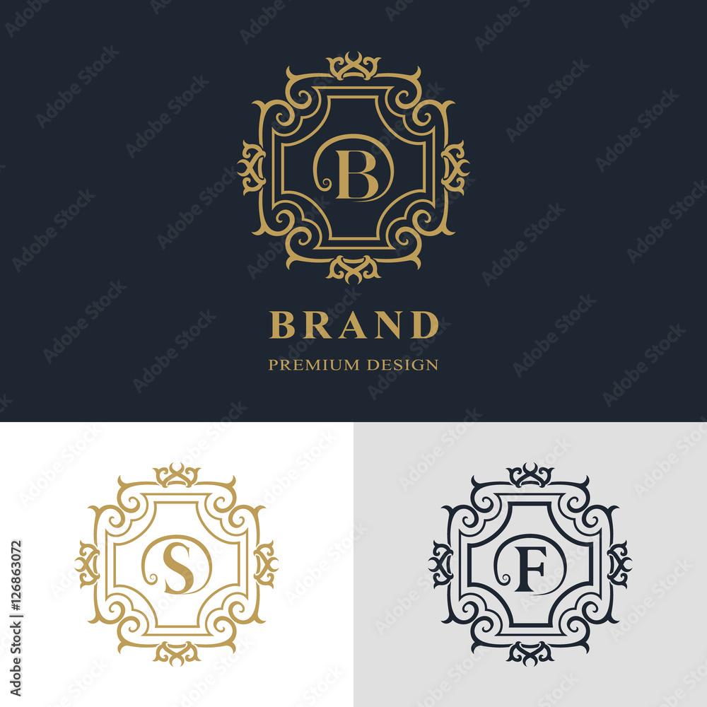 Monogram design elements, graceful template. Calligraphic elegant line ...