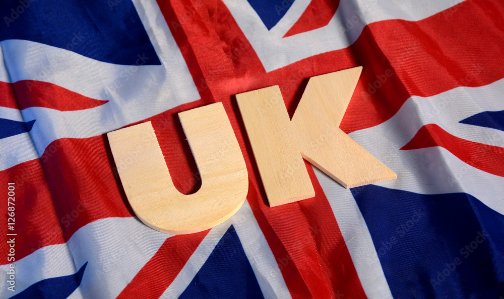 UK Alphabets with United Kingdom Flag in background Stock Photo | Adobe ...