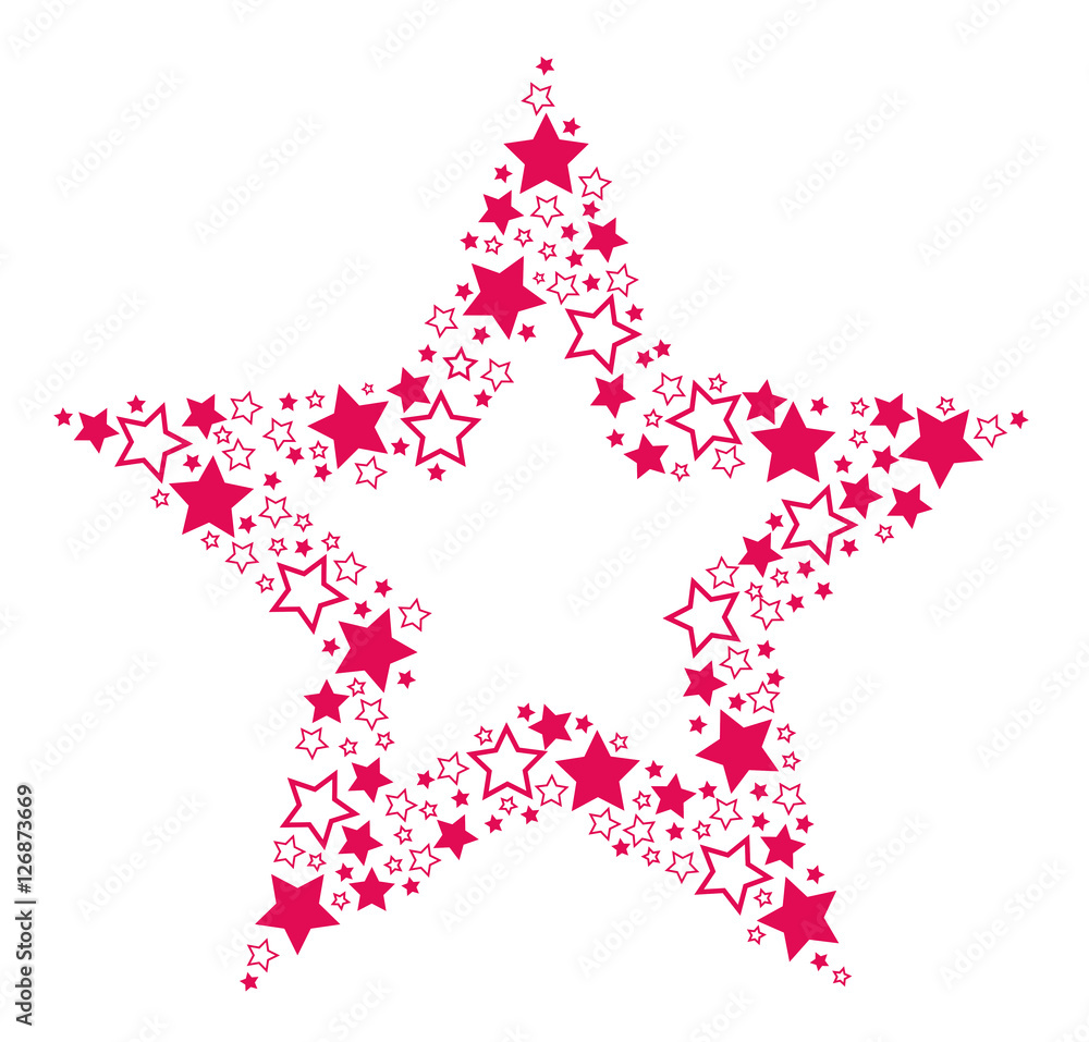weihnachtlicher Stern in Rot Stock-Vektorgrafik | Adobe Stock