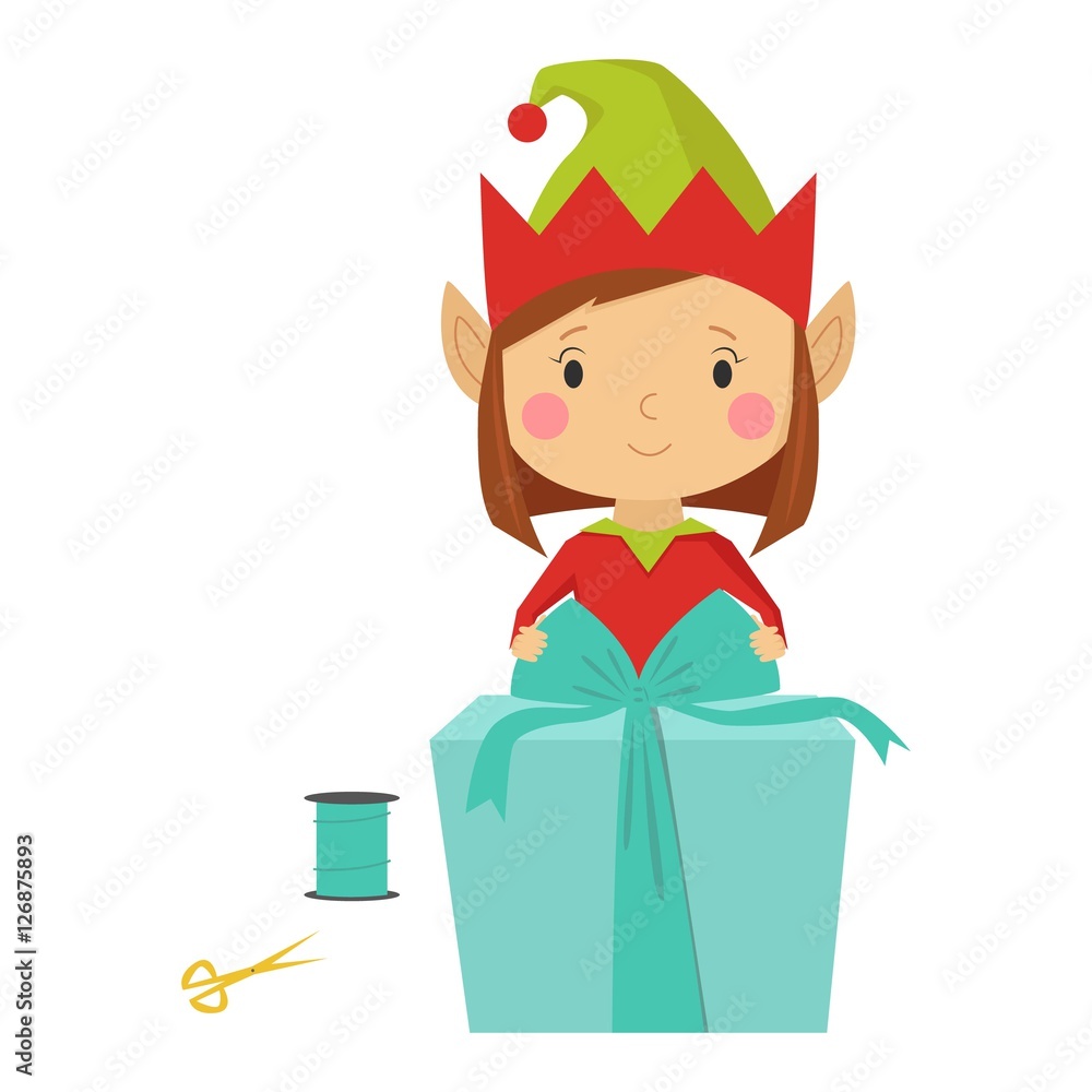 Elf helper vector illustration Stock Vector | Adobe Stock