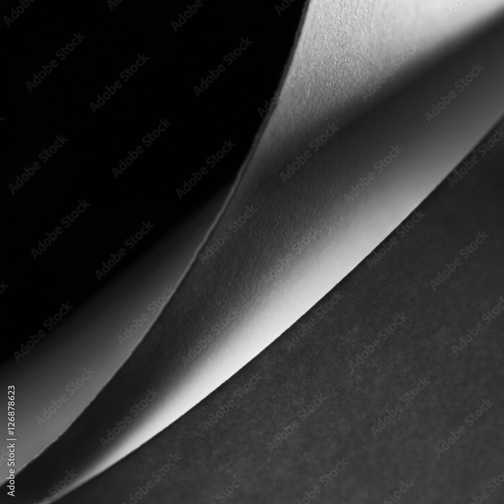 Black paper shapes and shadows with black paper background Stock Photo ...