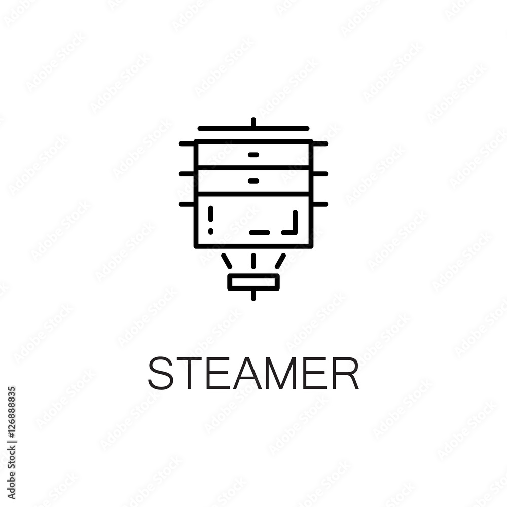 Steamer flat icon or logo for web design. Stock Vector | Adobe Stock
