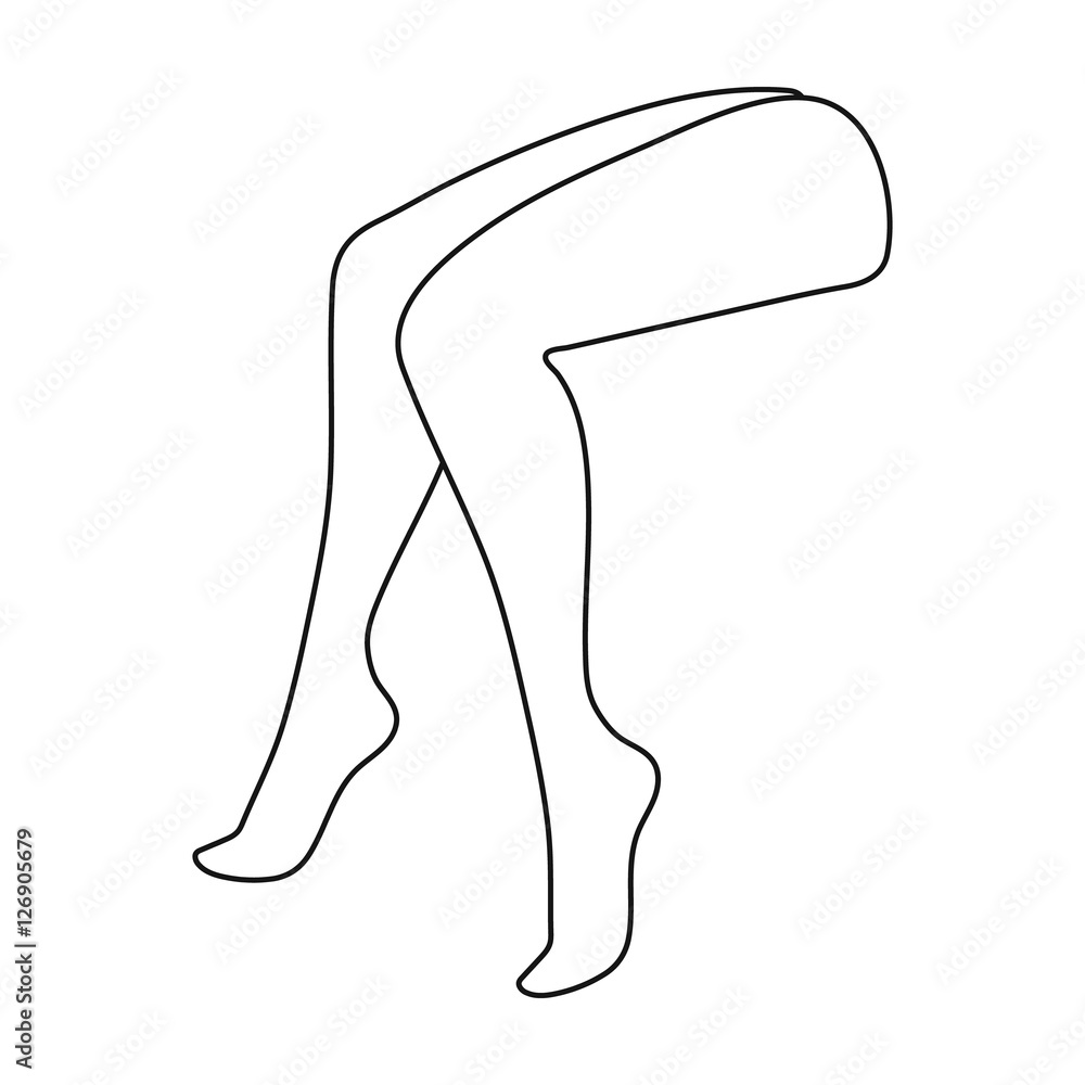 Vecteur Stock Legs icon in outline style isolated on white background ...