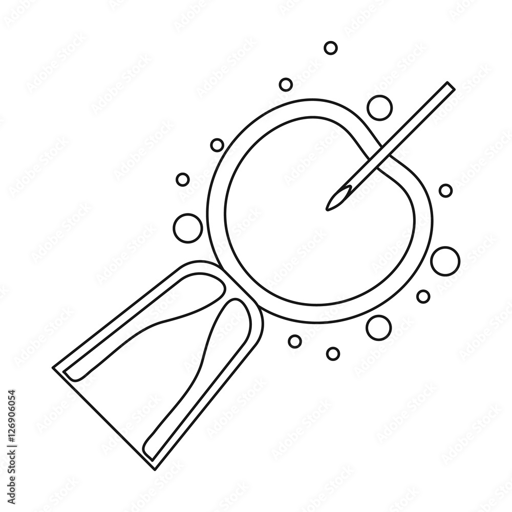 Artificial insemination icon in outline style isolated on white ...
