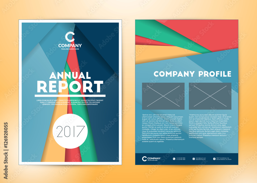 Annual report cover design template. Flyer vector template. Cover ...
